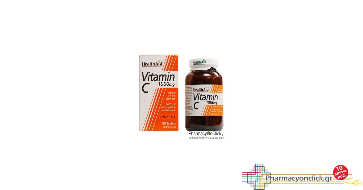 Health Aid, Vitamin C, 1000mg Chewable, 100 Tablets