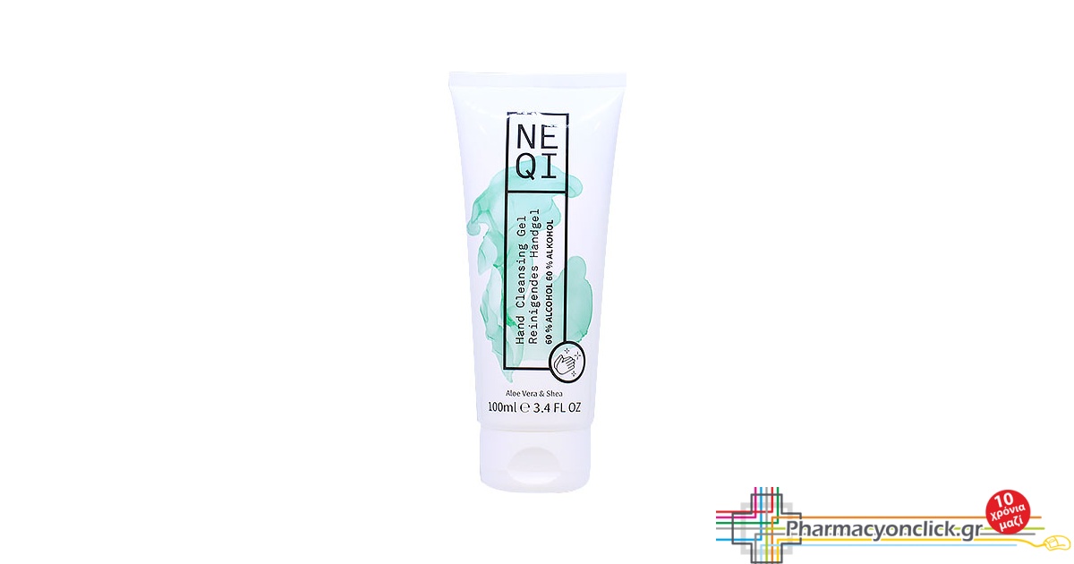 NEQI Hand Cleansing Gel Aloe Vera & Shea Καθαριστικό τζέλ χεριών με 60% ...