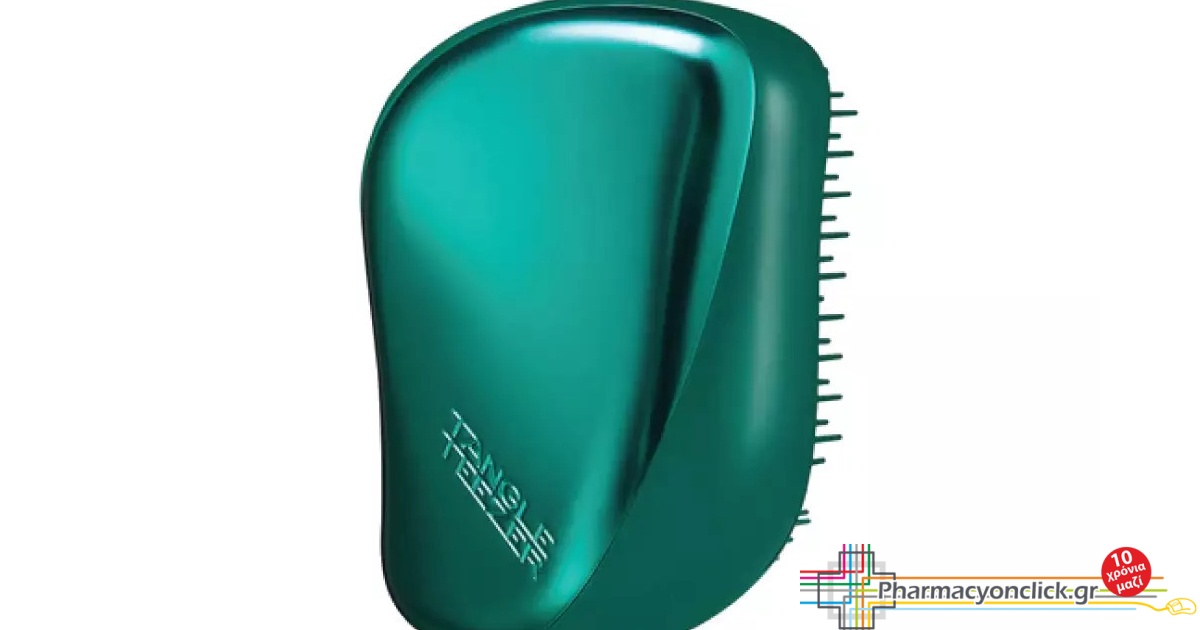 Tangle Teezer Compact Styler Emerald Green Μικρή Βούρτσα Μαλλιών για ...
