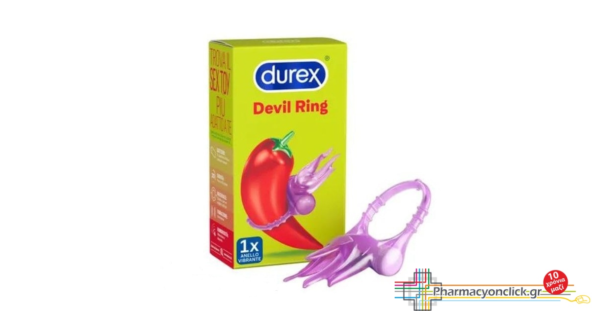 Durex Devil Ring Δονούμενο Δαχτυλίδι Στύσης, 1τμχ