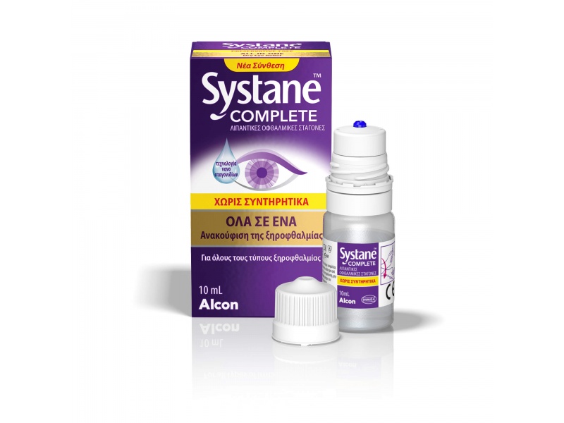 Systane Complete Λιπαντικές Οφθαλμικές Σταγόνες, 10ml